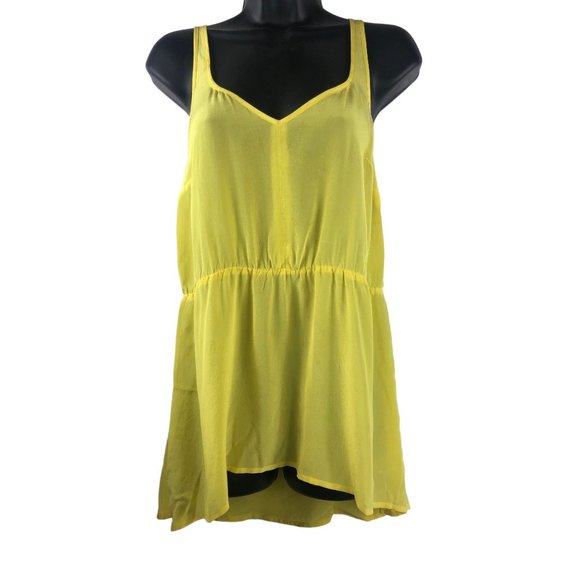 Ecote | Tops | Ecote Yellow Silk Tunic Tank Top Small S | Poshmark